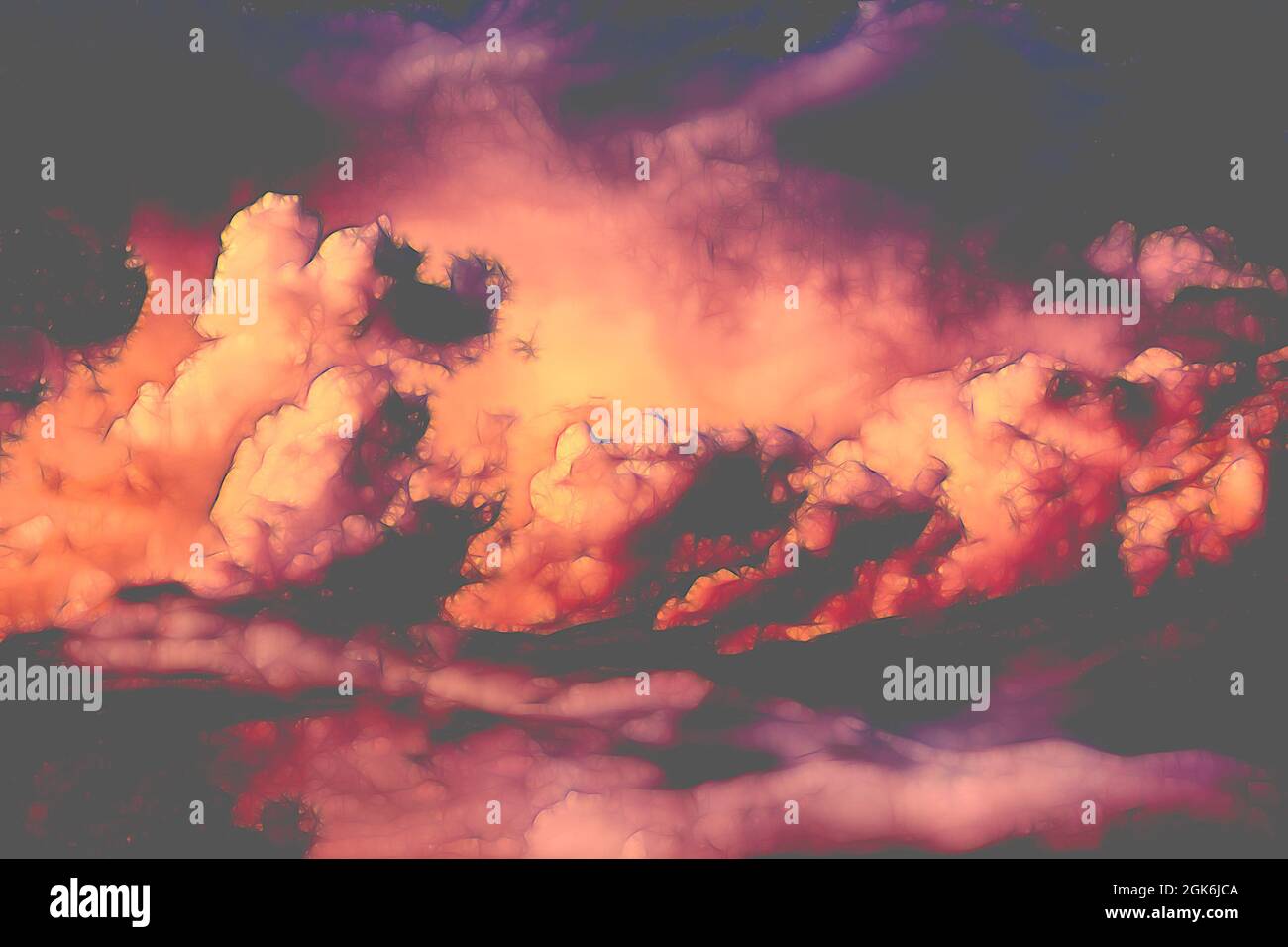 beautiful storm clouds, sky cloud background. Painting effect Stock ...