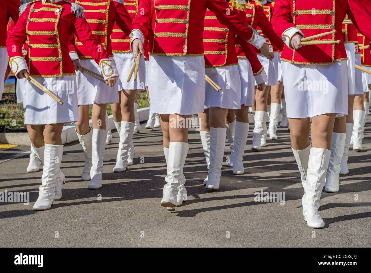Young girls legs walking boots hi-res stock photography and images - Alamy