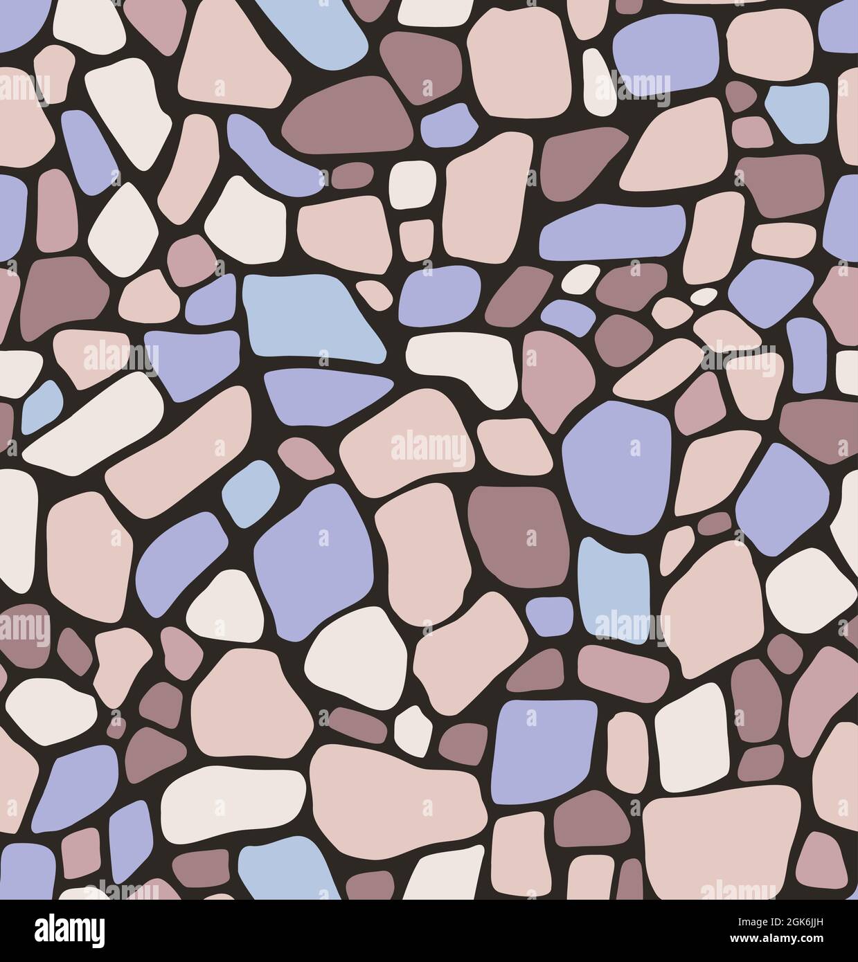 Mosaic stone seamless pattern. Blue beige Vector abstract background ...