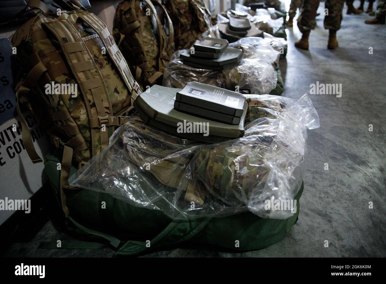 Equipment sits ready for issue to Soldiers going through the Rapid ...