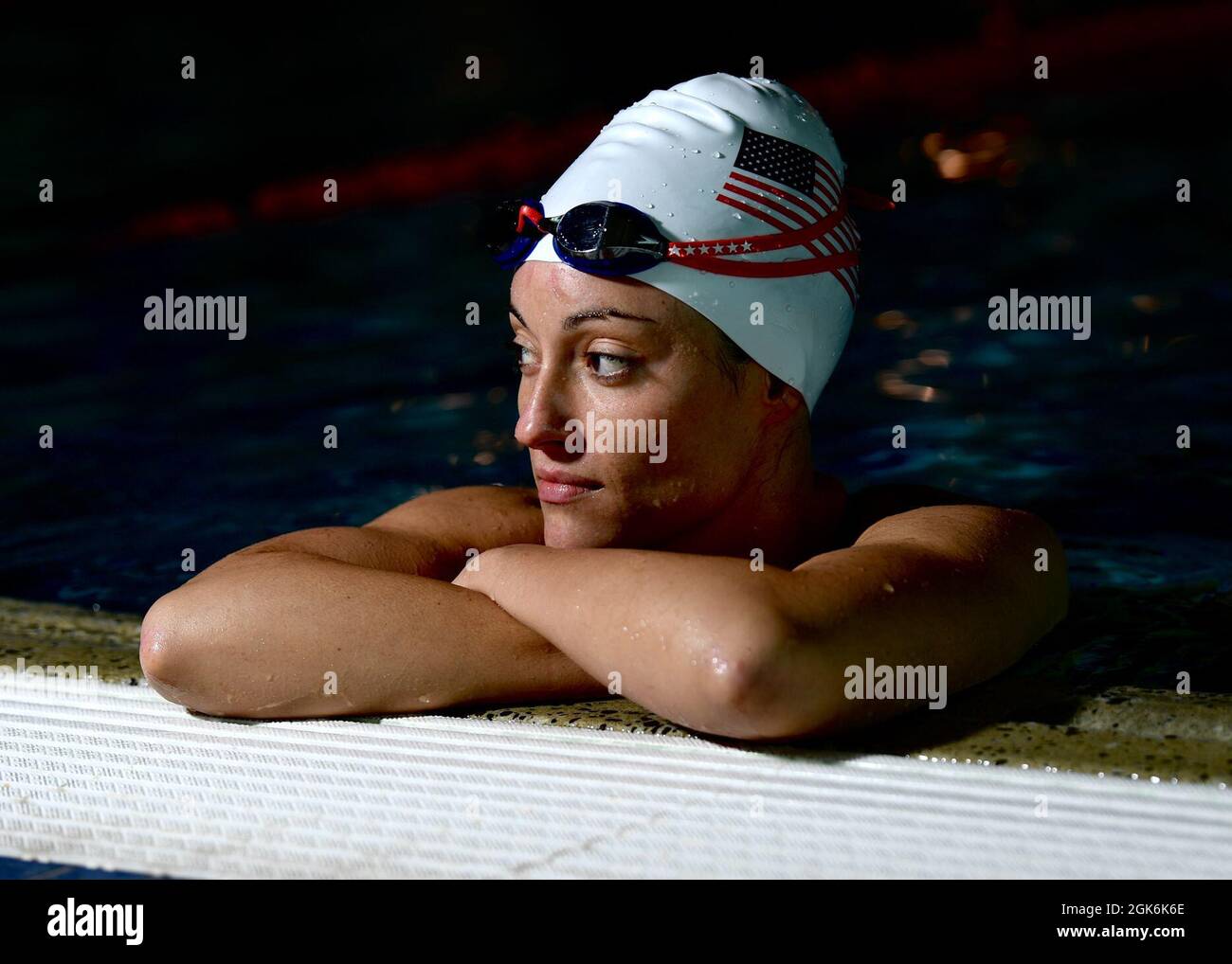 Para-swimmer Sgt. 1st Class Elizabeth Marks is competing in four events ...