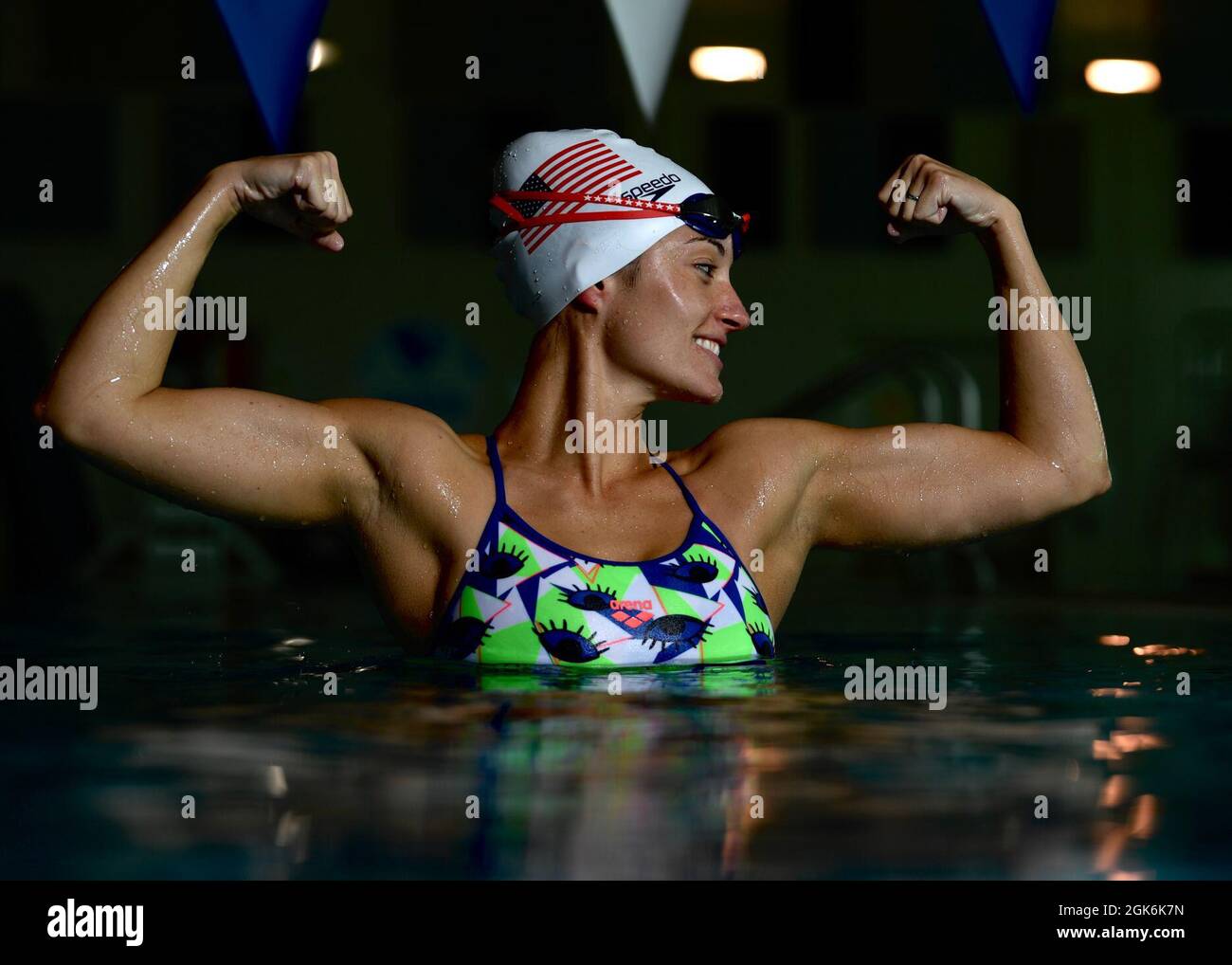Para-swimmer Sgt. 1st Class Elizabeth Marks is competing in four events ...
