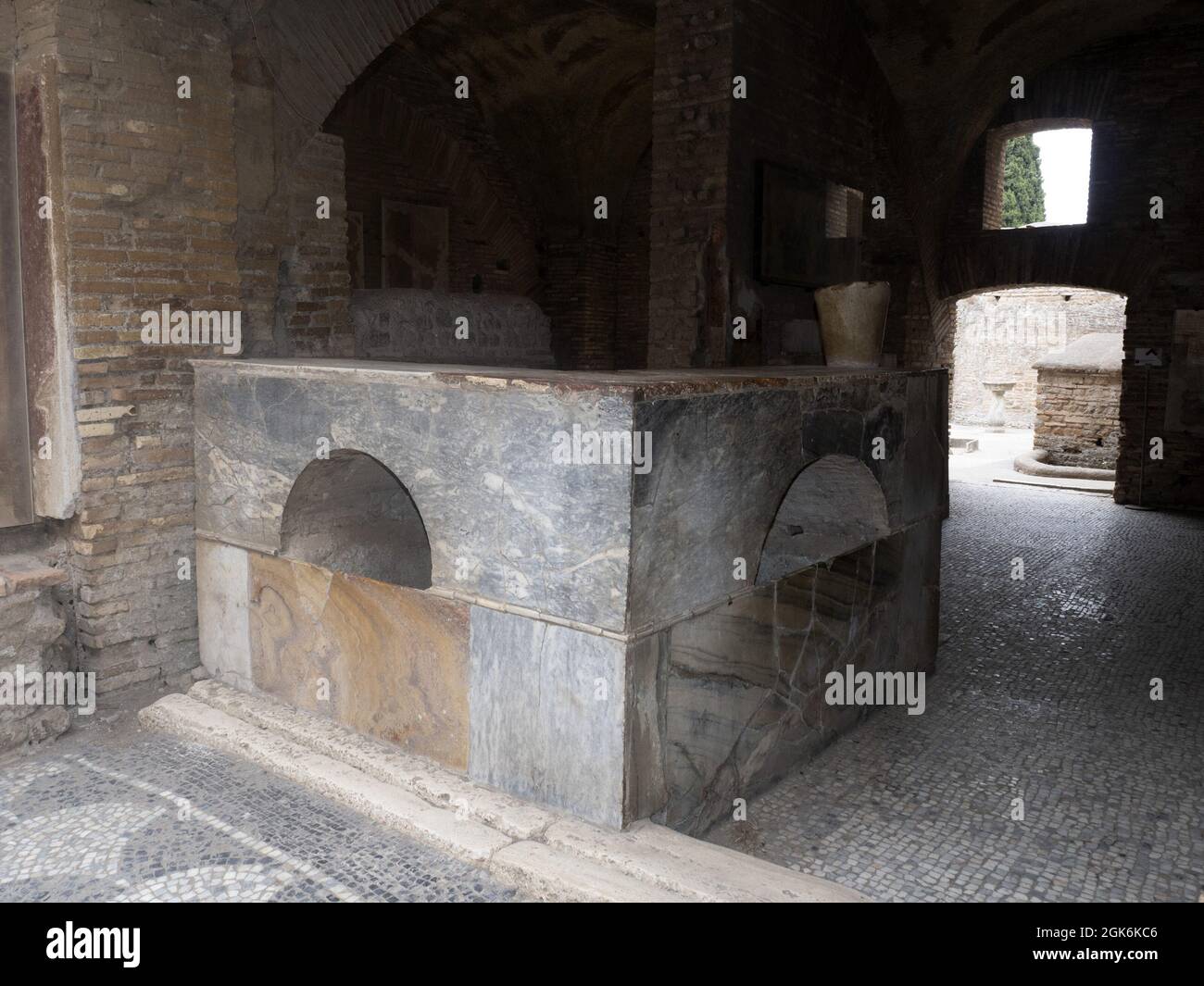 thermopolium old wine bar pub at old ancient ostia archeological site ...