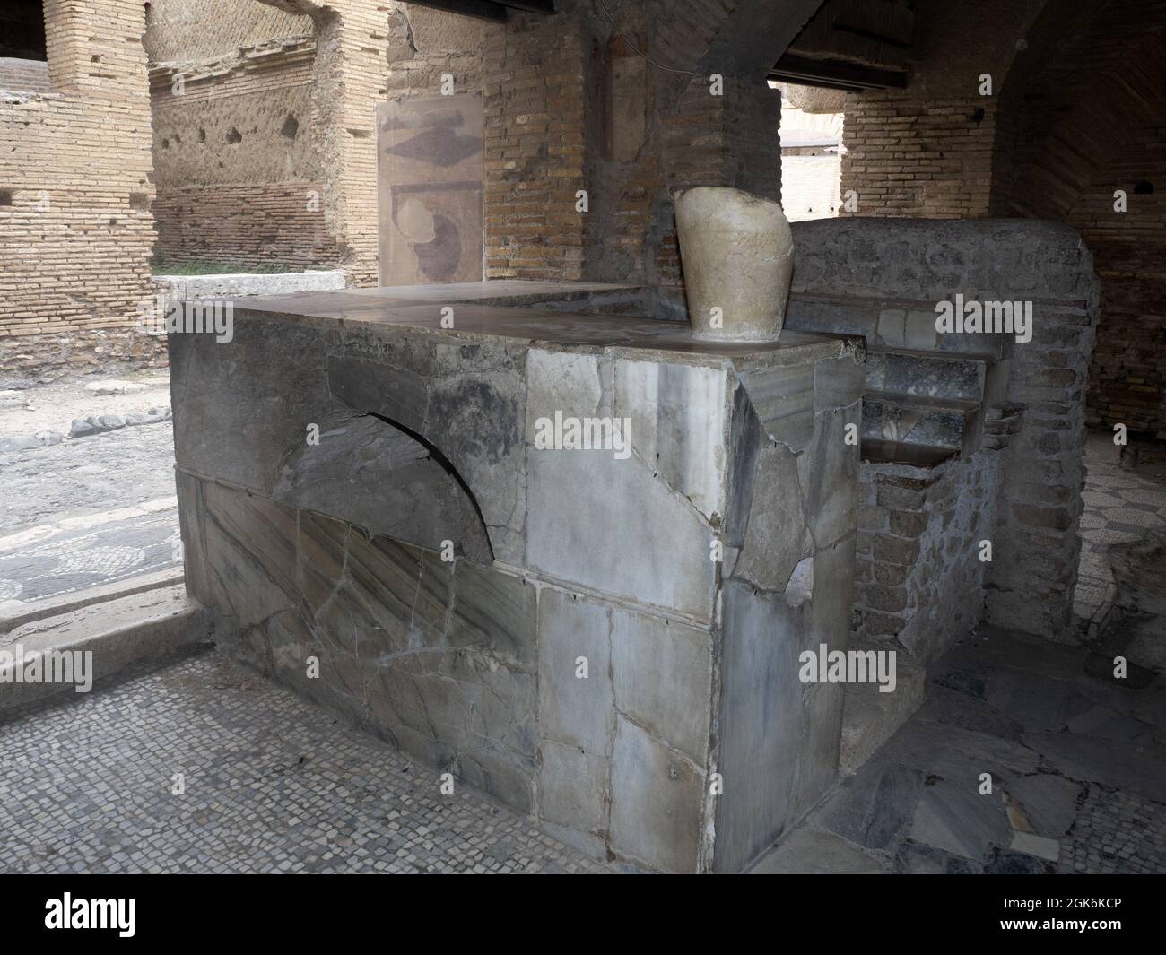 thermopolium old wine bar pub at old ancient ostia archeological site ...