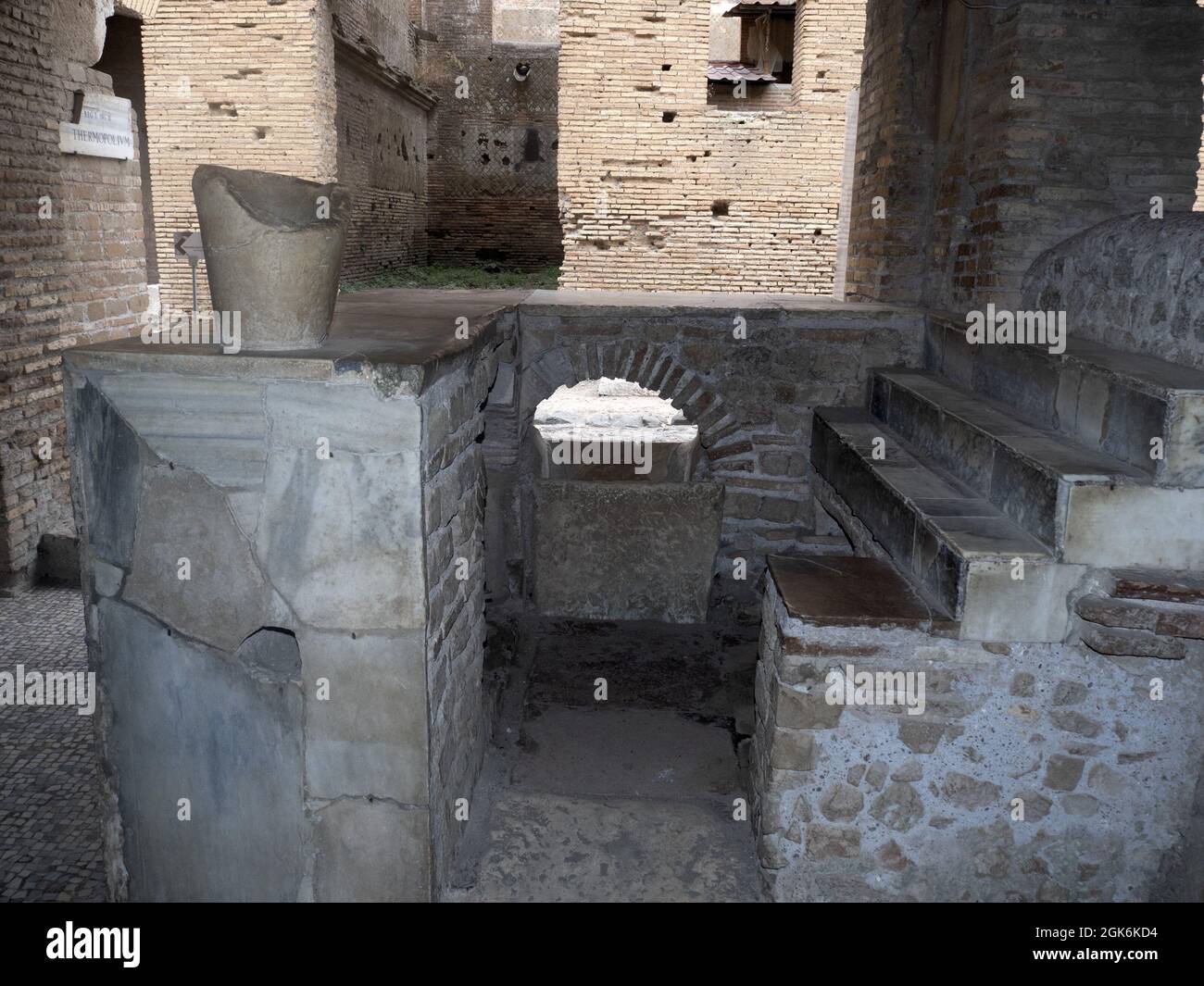 thermopolium old wine bar pub at old ancient ostia archeological site ...