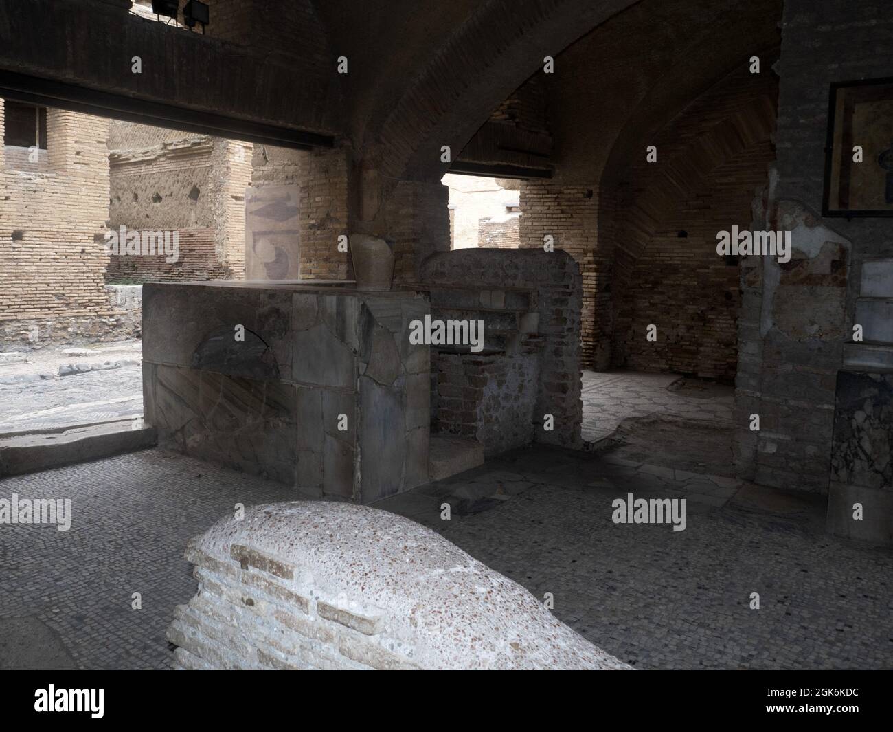 thermopolium old wine bar pub at old ancient ostia archeological site ...