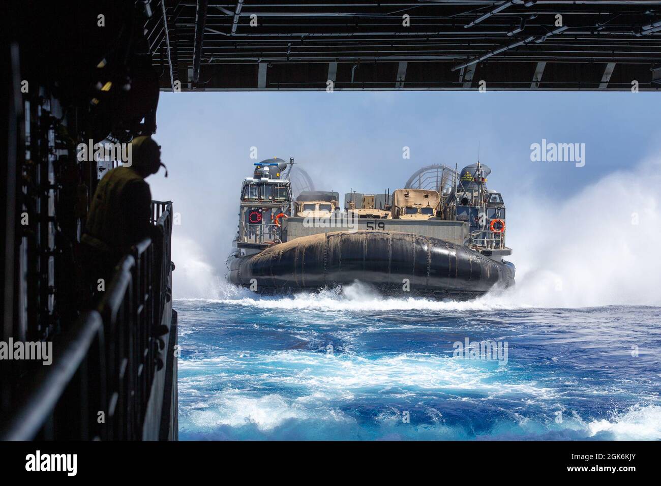 A Naval Strike Missile streaks out to sea before striking a naval ...