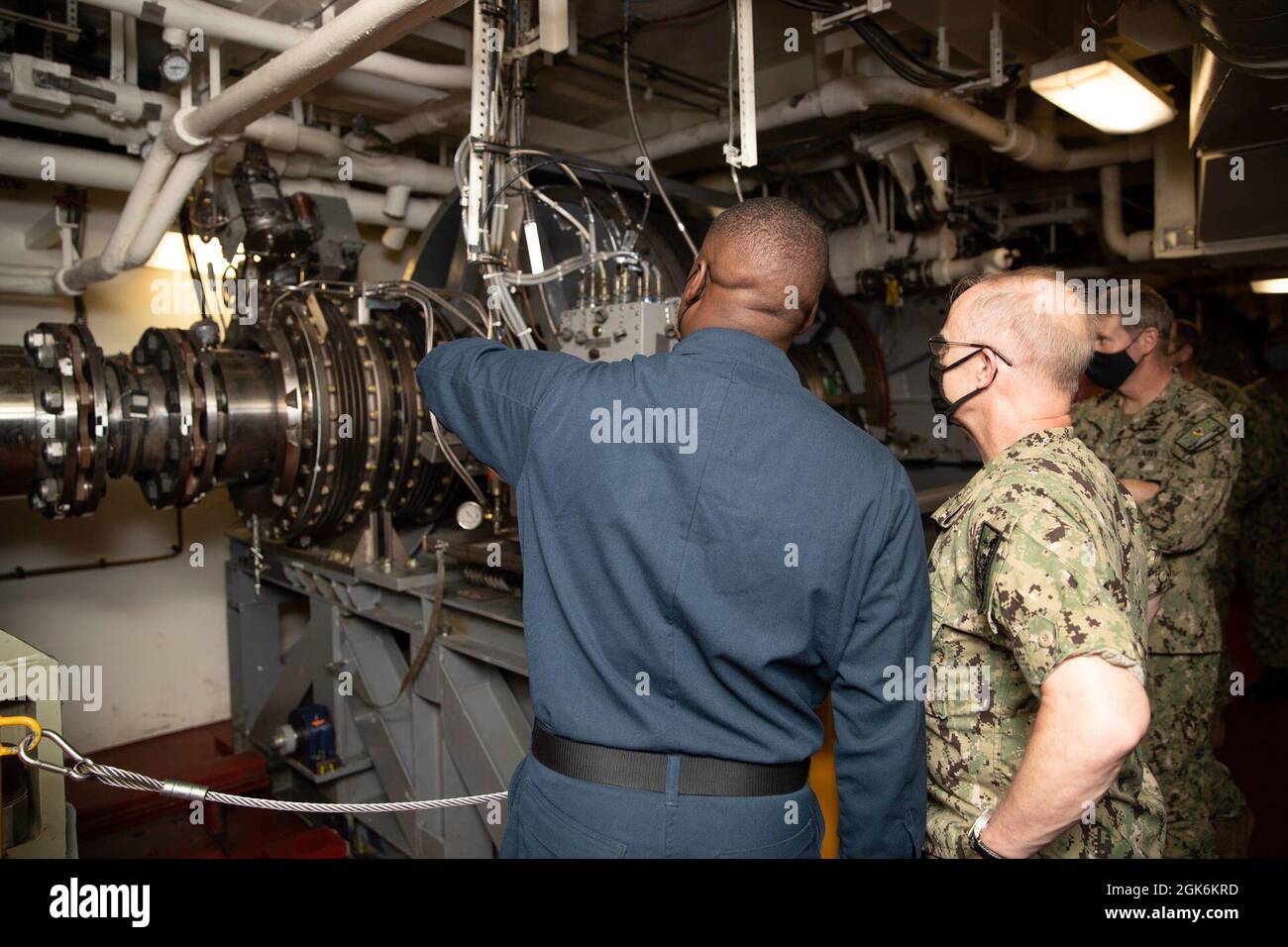 Vice Adm. Daryl Caudle, Commander, Submarine Forces (SUBFOR), right ...