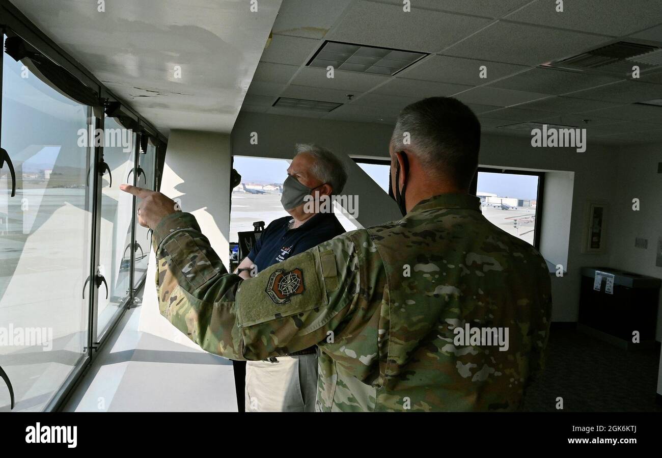 Secretary of the Air Force Frank Kendall is briefed by Air Force Col ...