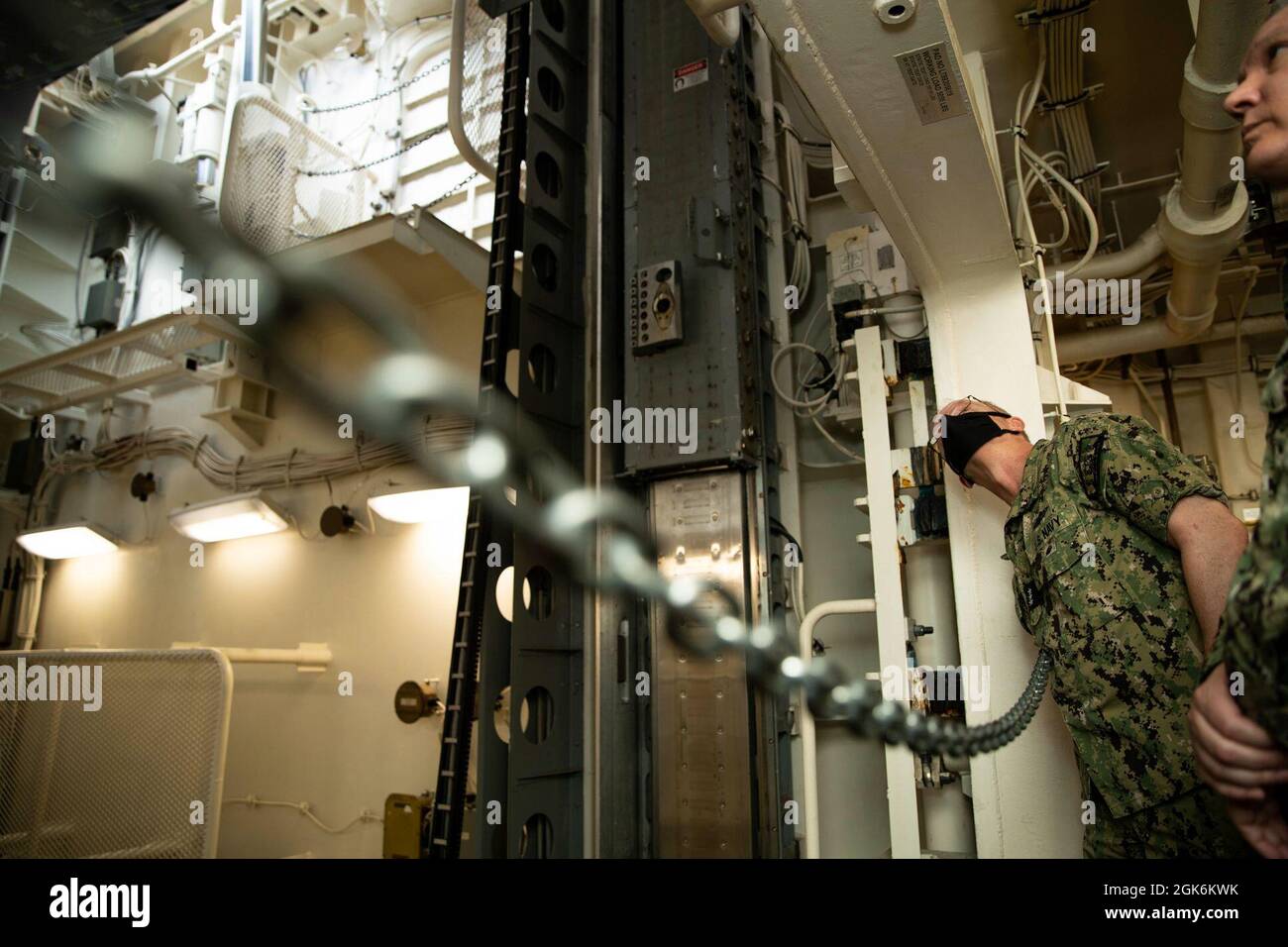 Vice Adm. Daryl Caudle, Commander, Submarine Forces (SUBFOR), watches ...