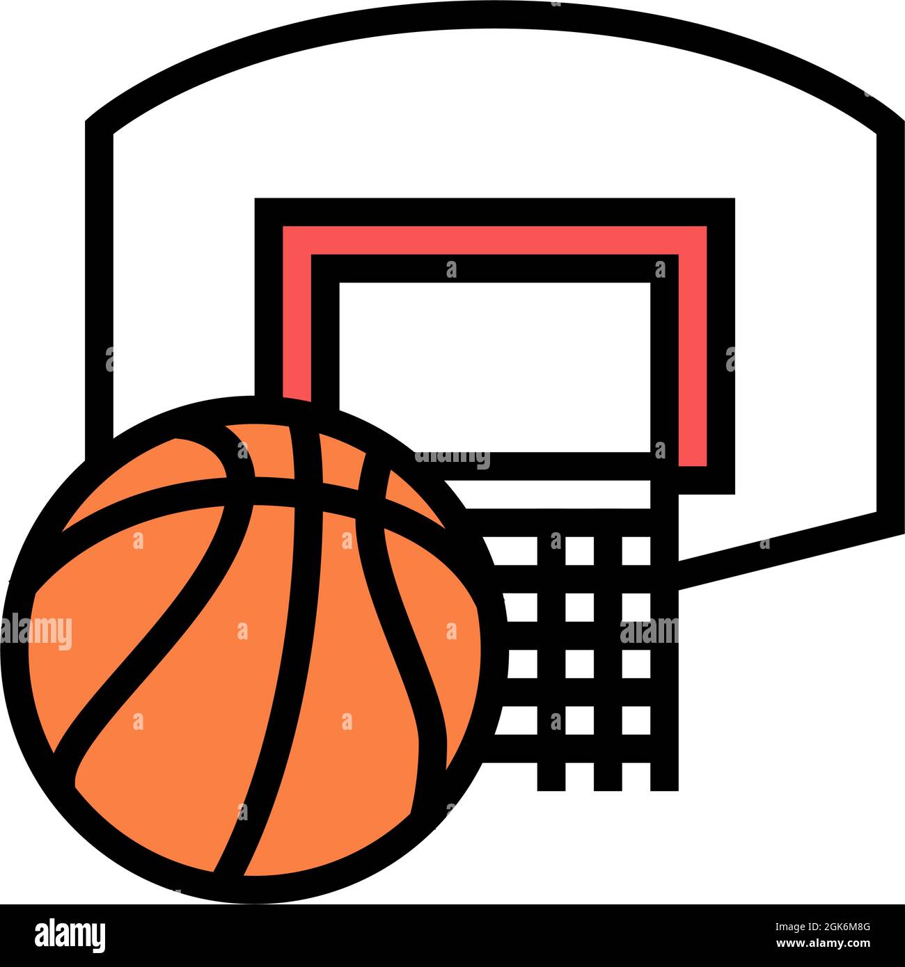basketball team game color icon vector illustration Stock Vector Image ...