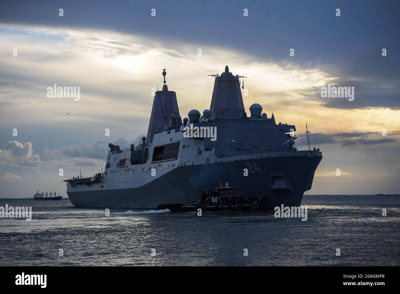 NAVAL STATION NORFOLK (Aug. 17, 2021) The amphibious transport dock ...
