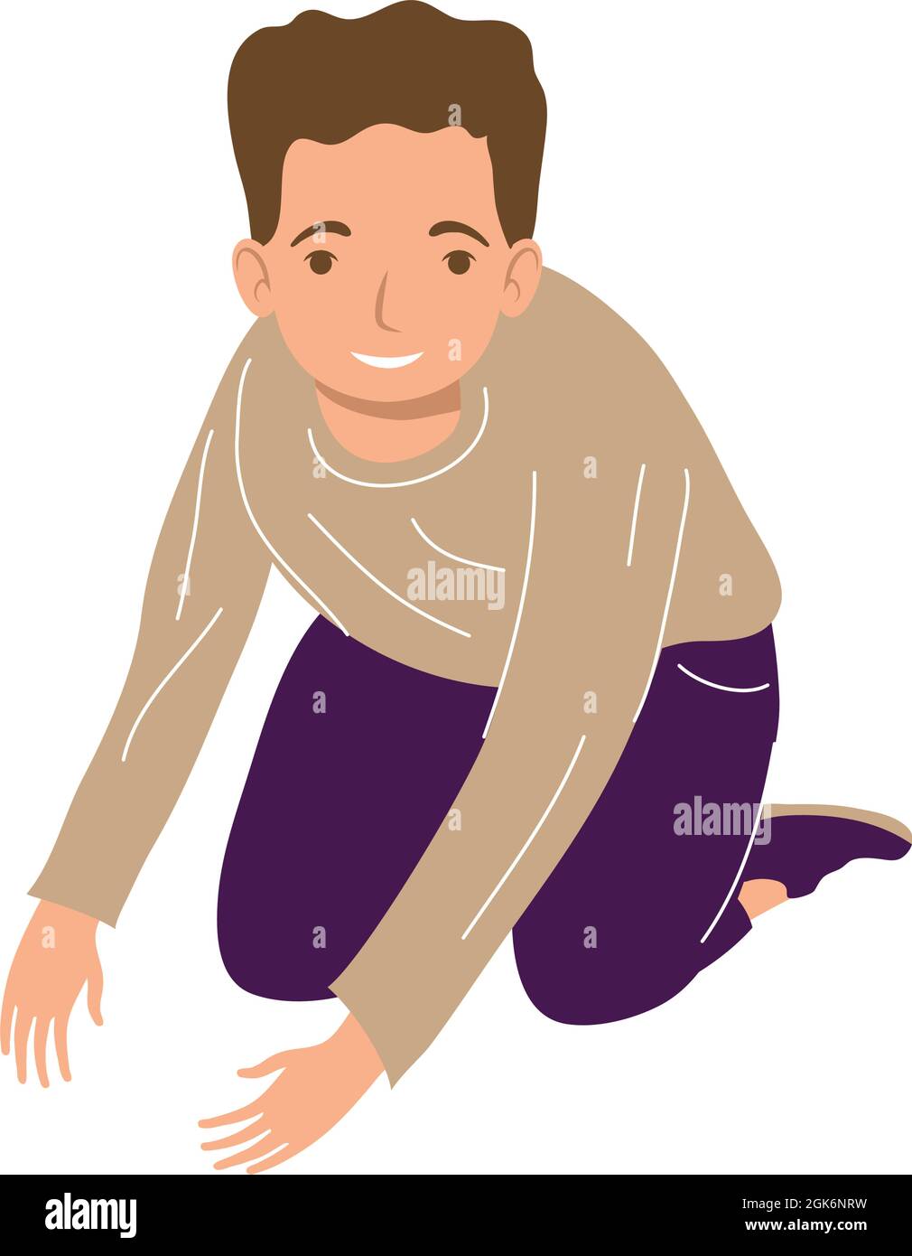 curled up position man character Stock Vector Image & Art - Alamy