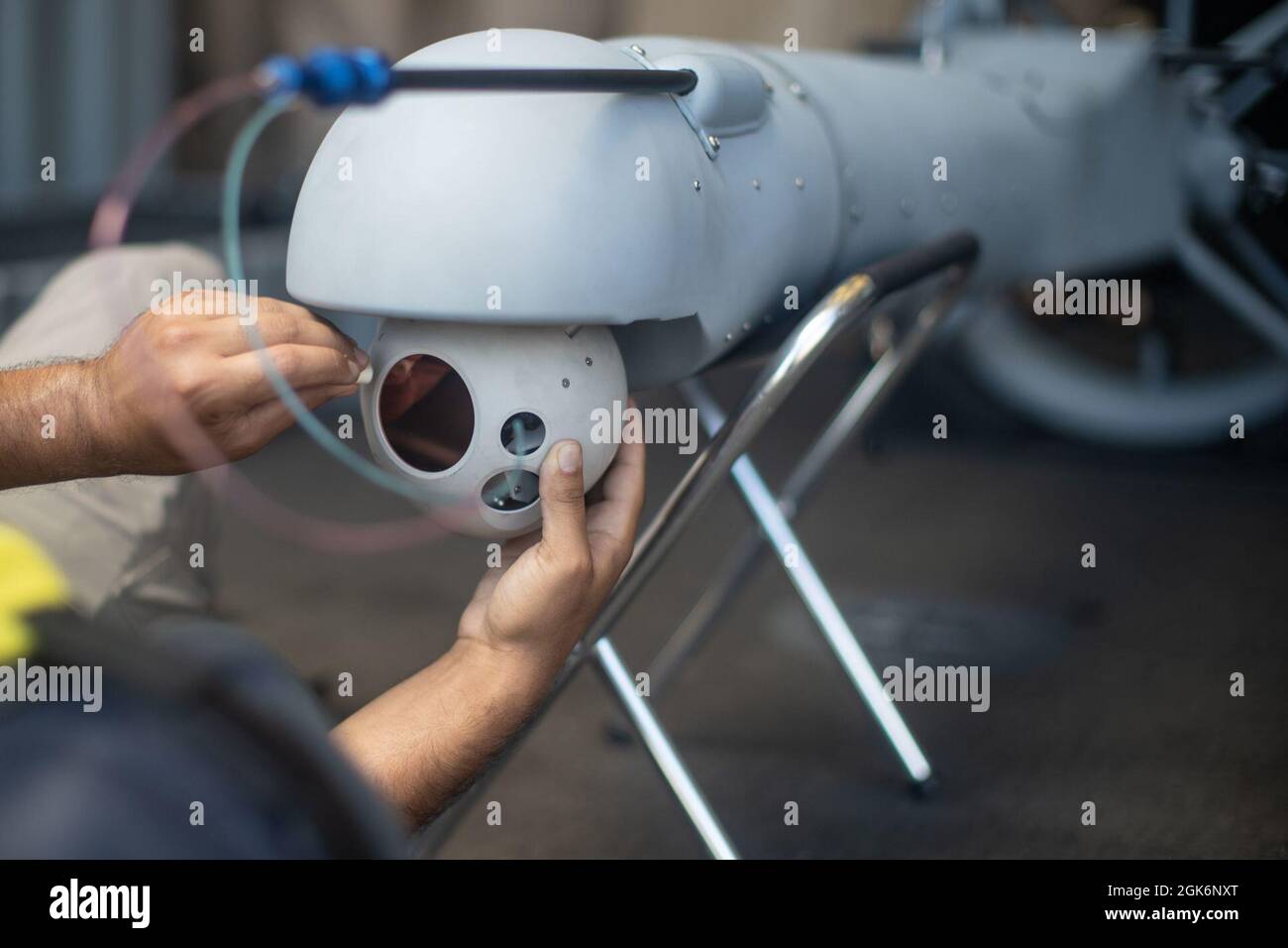 PACIFIC OCEAN (Aug. 17, 2021) An unmanned aerial vehicle operator ...