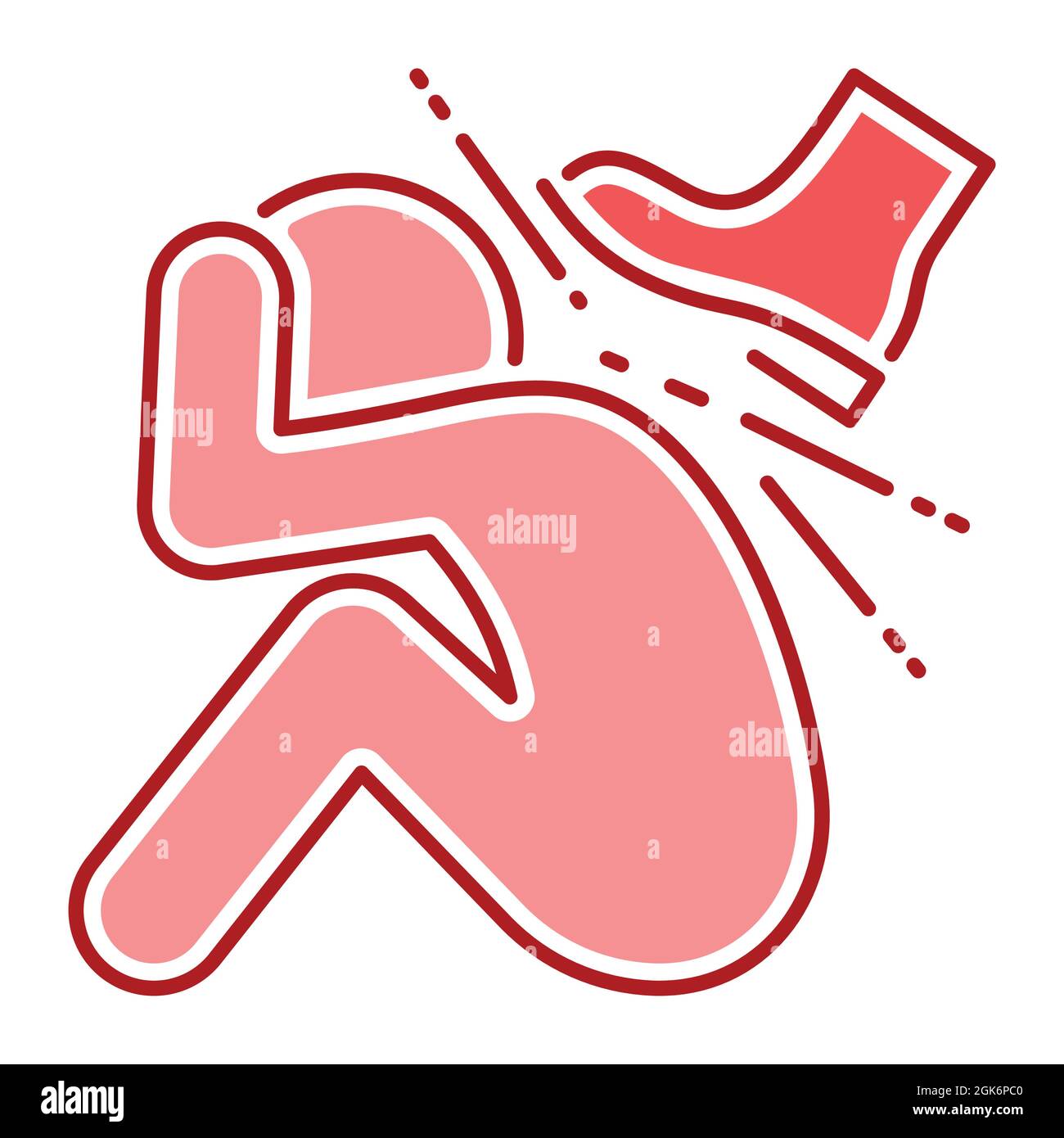 Physical bullying color line icon. Harassment, beat and violence ...