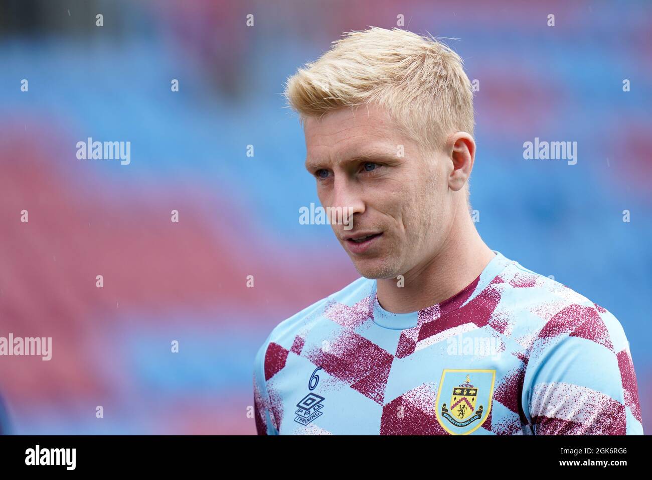 Burnley's Ben Mee gives an interview before the game Picture by Steve ...