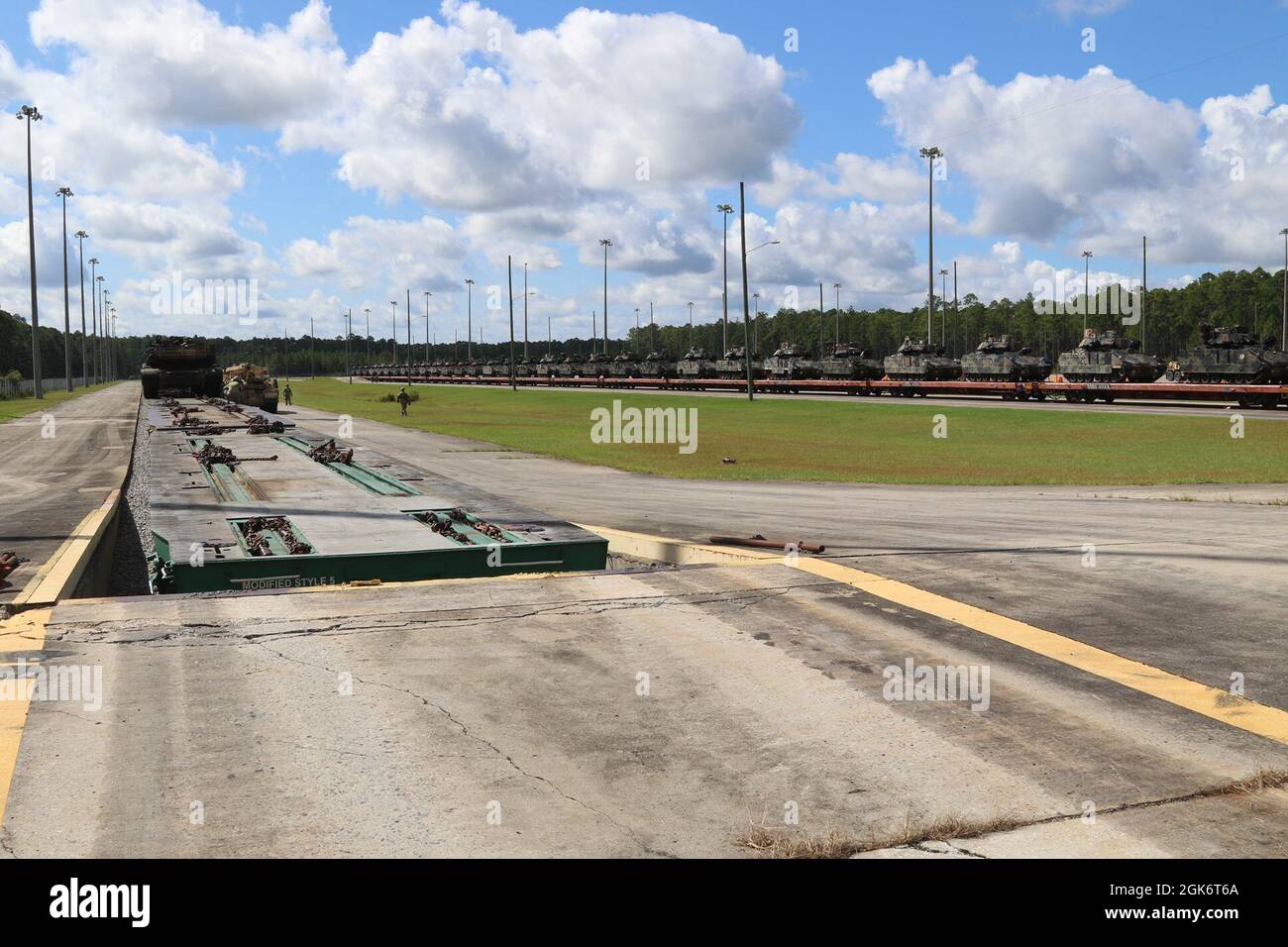 M1 Abrams Tanks and Bradley Fighting Vehicles belonging to the Soldiers ...