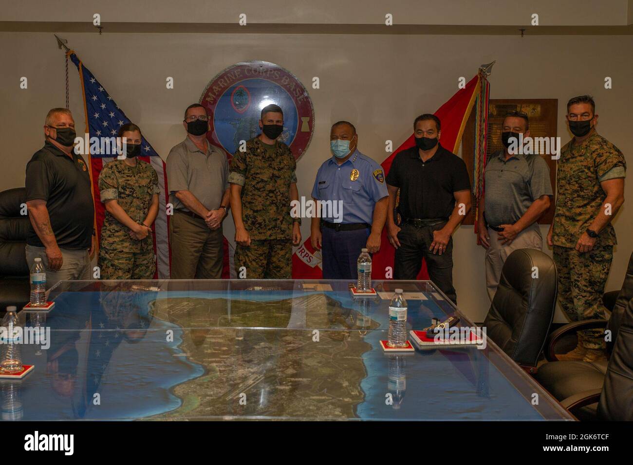 Marine Corps Base (MCB) Camp Blaz senior leaders and representatives ...