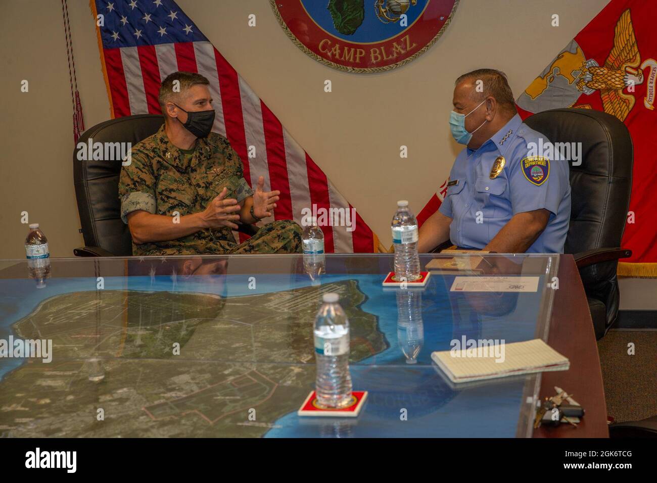 Col. Christopher Bopp, the Marine Corps Base (MCB) Camp Blaz Commanding ...