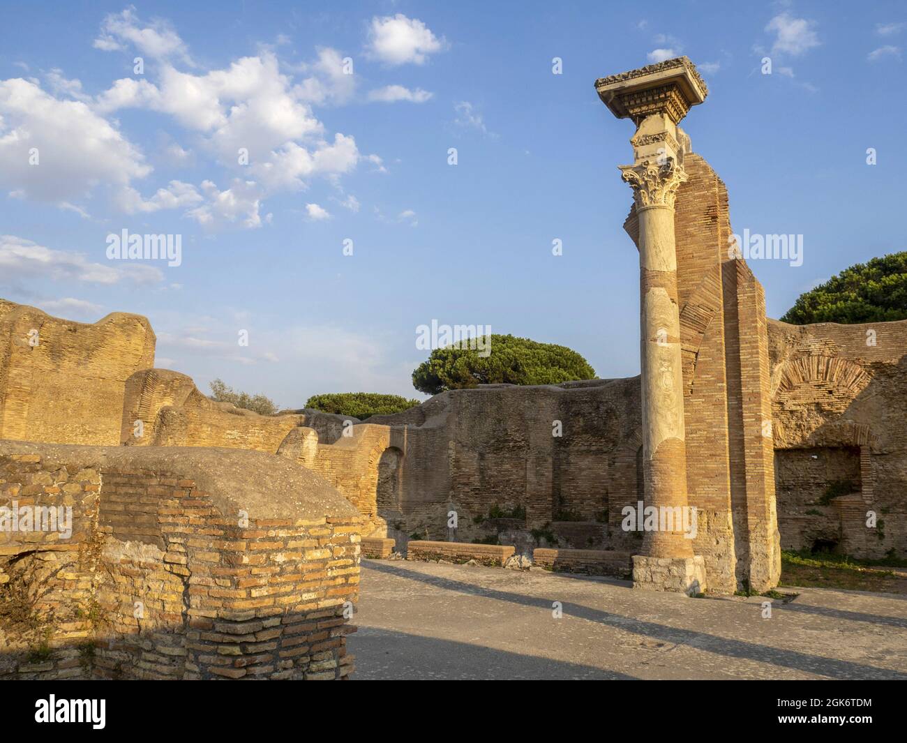 old ancient ostia archeological site ruins Stock Photo - Alamy
