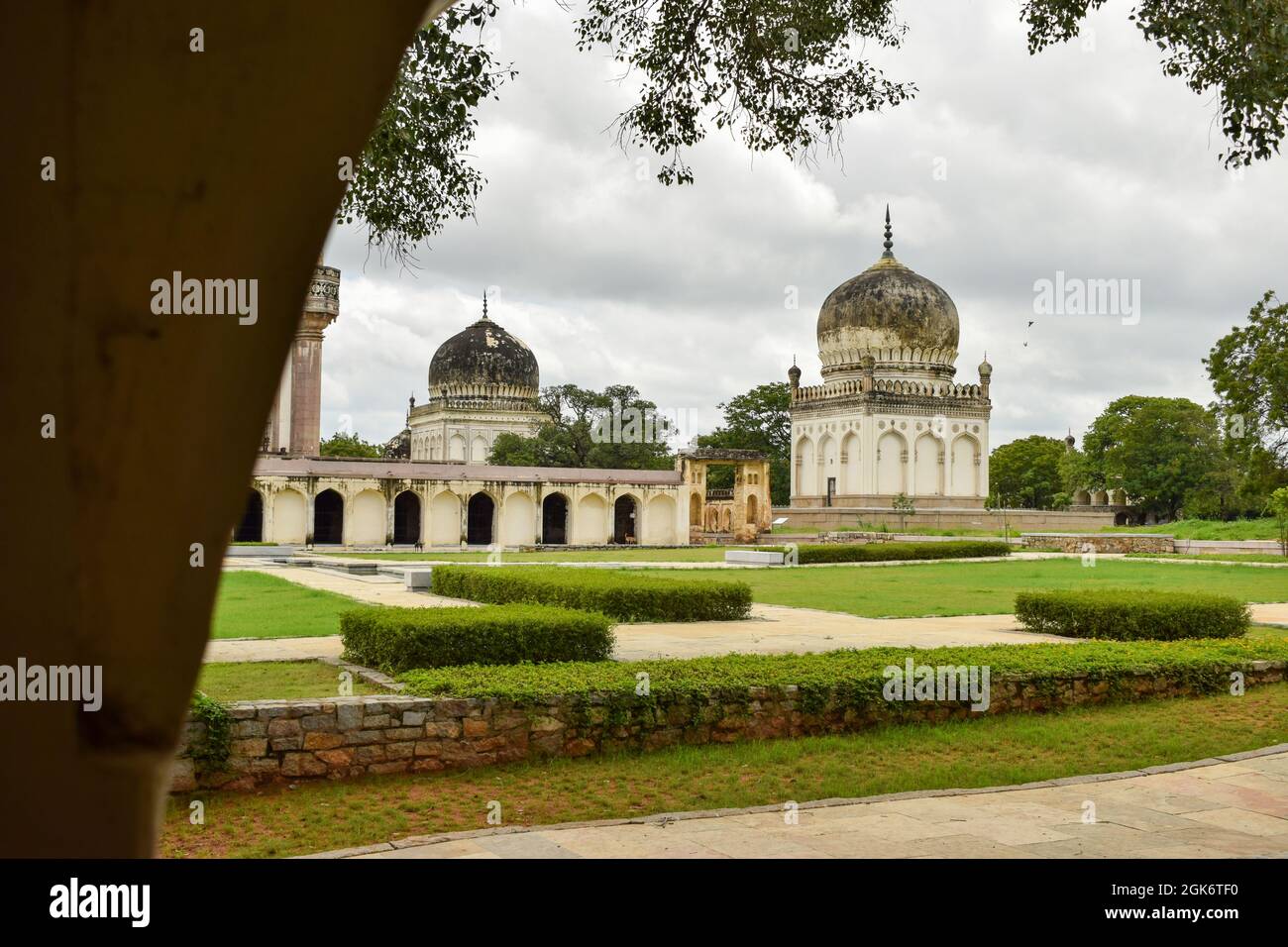 Antique Islamic Architectural Art Pointed Arches Seven Tombs Dome and ...