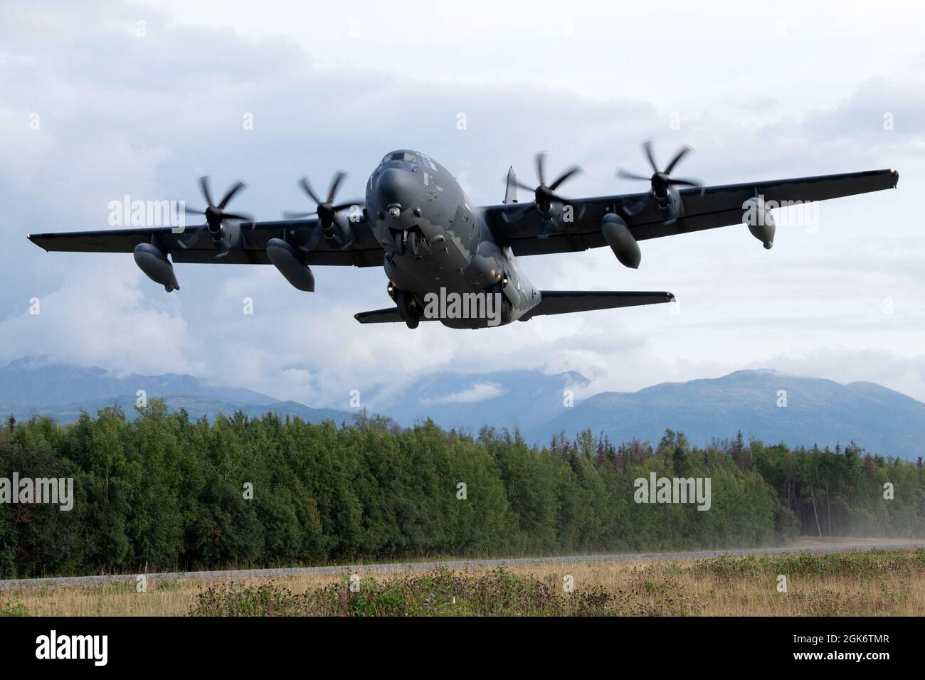 An Alaska Air National Guard HC-130J Combat King II operated by aircrew ...