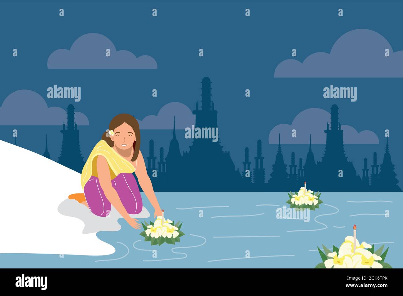 Thailand river floating Stock Vector Images - Alamy