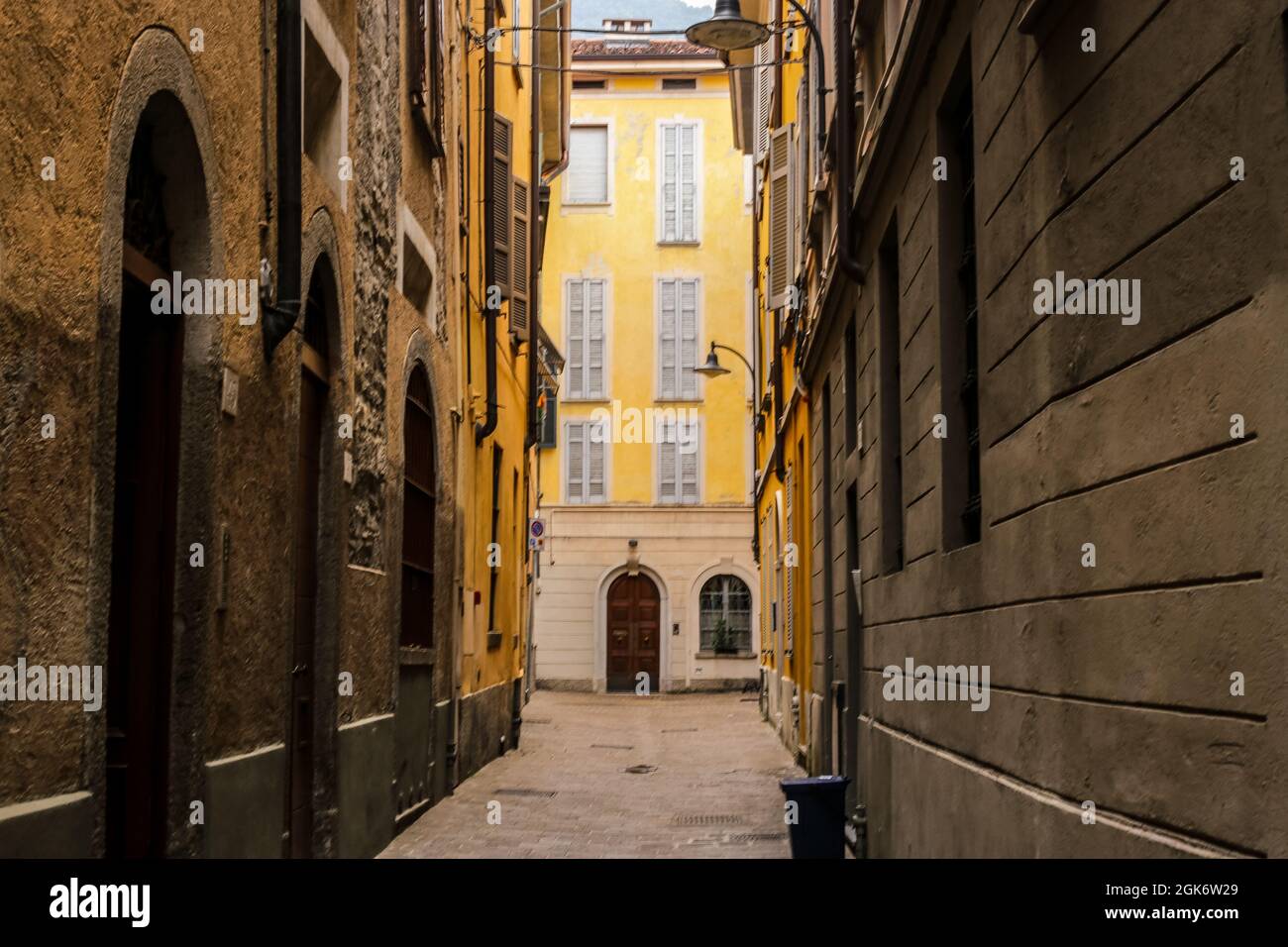 View of Traditional Colorful Buildings in Como Stock Photo - Alamy