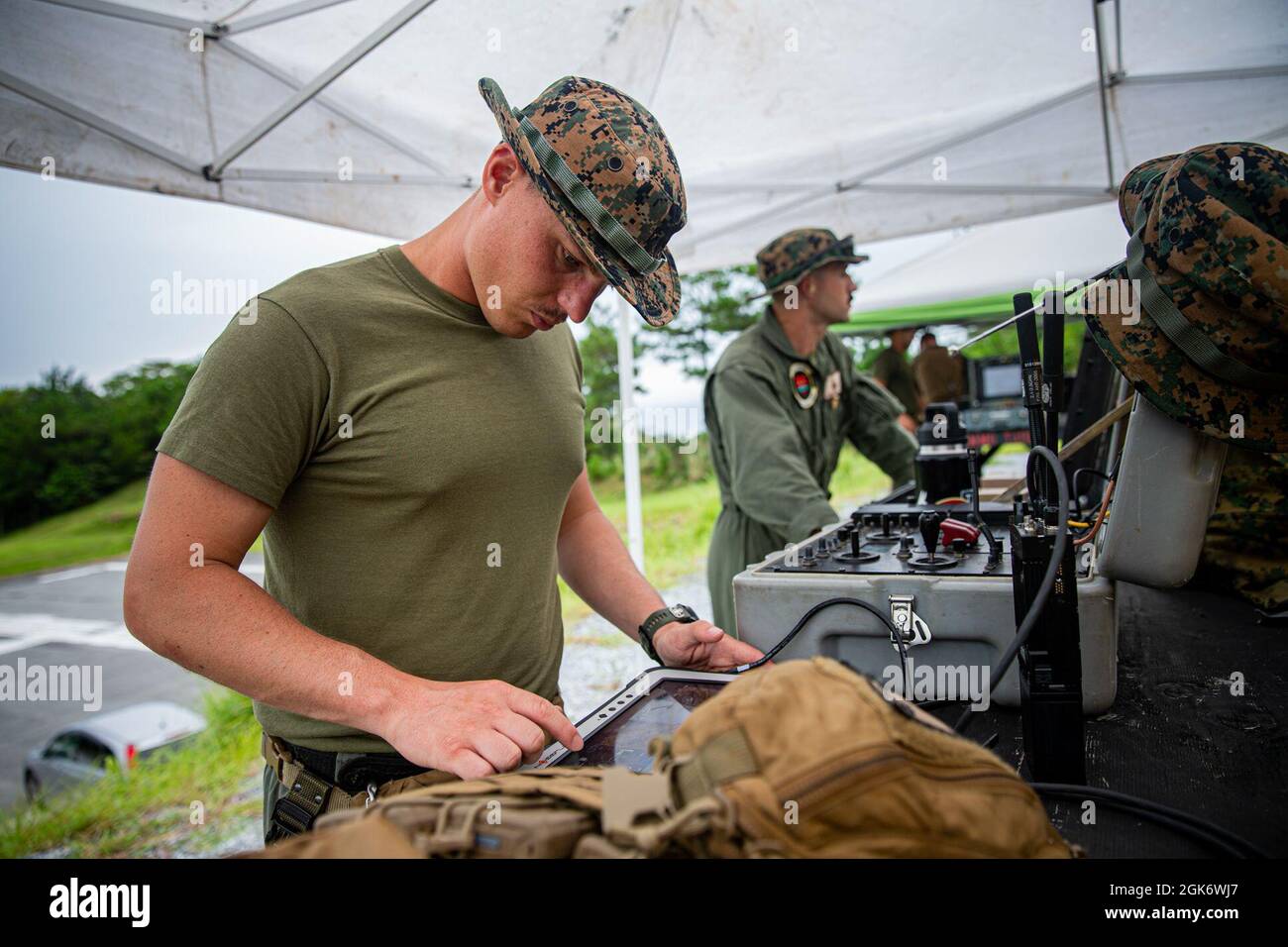 U.S. Marine Corps Sgt. Timothy Allen, an explosive ordnance disposal ...