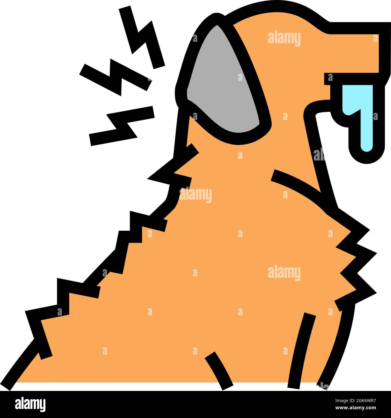 rabies pet disease color icon vector illustration Stock Vector Image ...