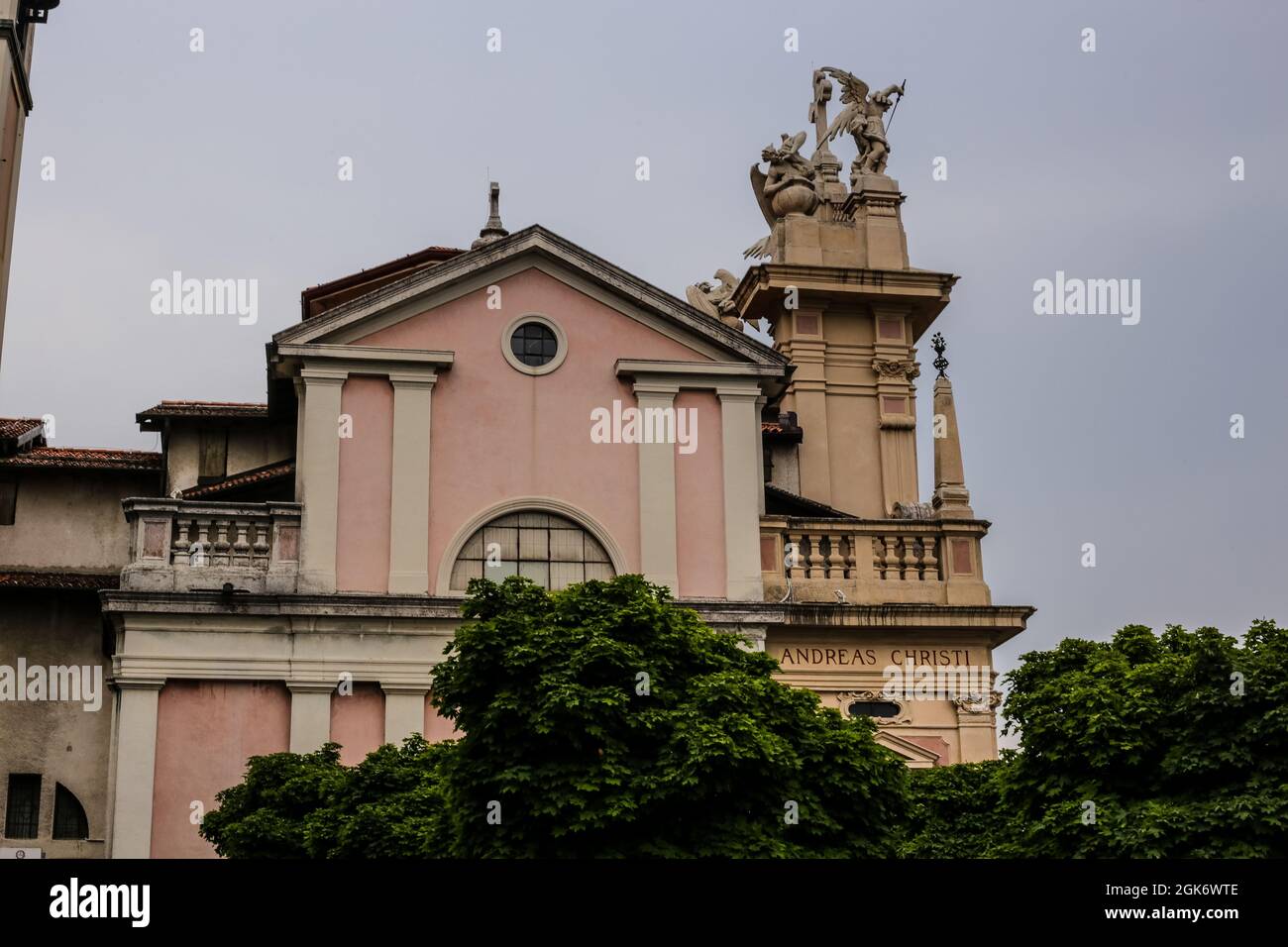 View of Saint Andrea Church in Brunate Stock Photo - Alamy