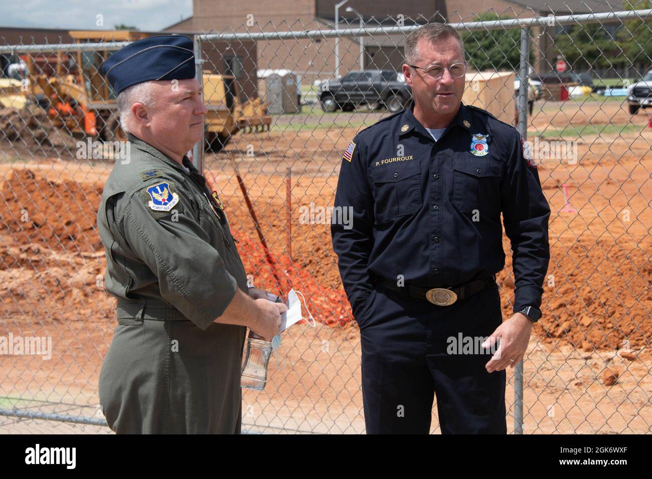 Philip Fourroux, 97th Civil Engineer Squadron fire chief, informs U.S ...