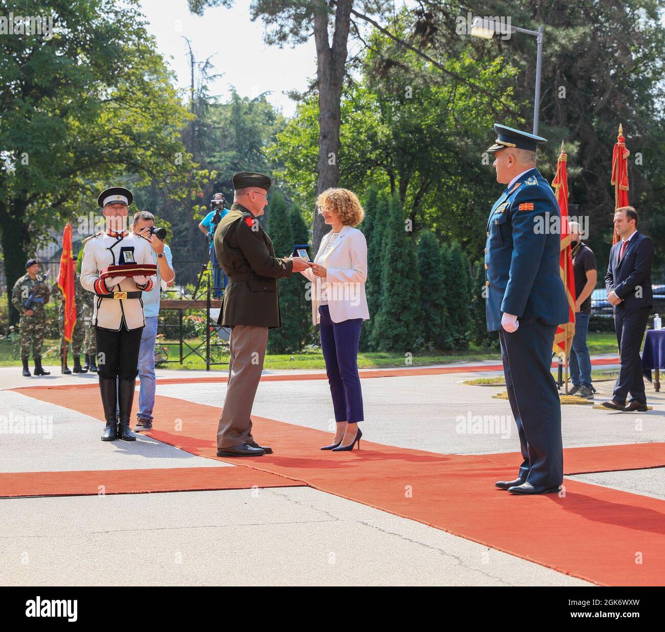 Brigadier General Knight Presents Defense Minister Radmila Shekerinska ...