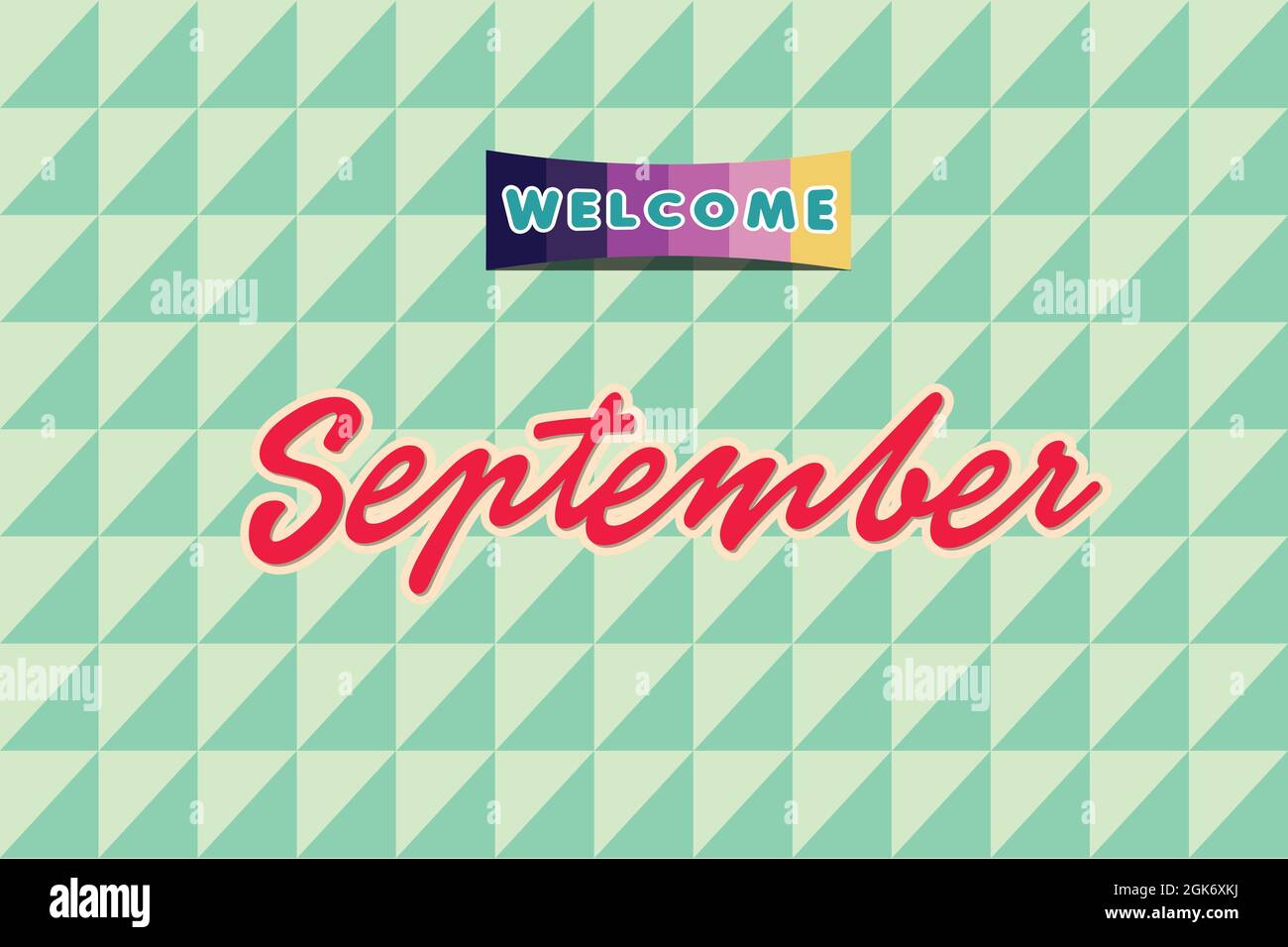 September typography background in Stock Vector Images - Alamy