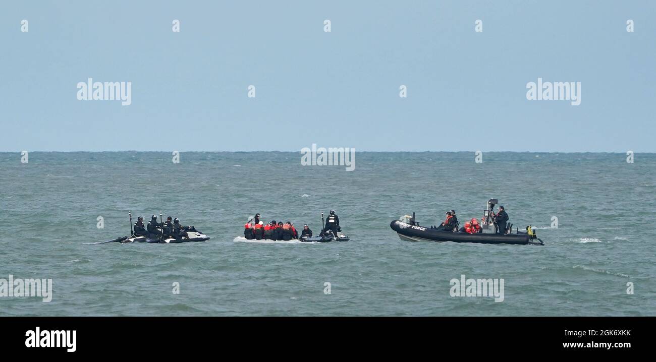 Border Force officers and vessels during an exercise to practice ...