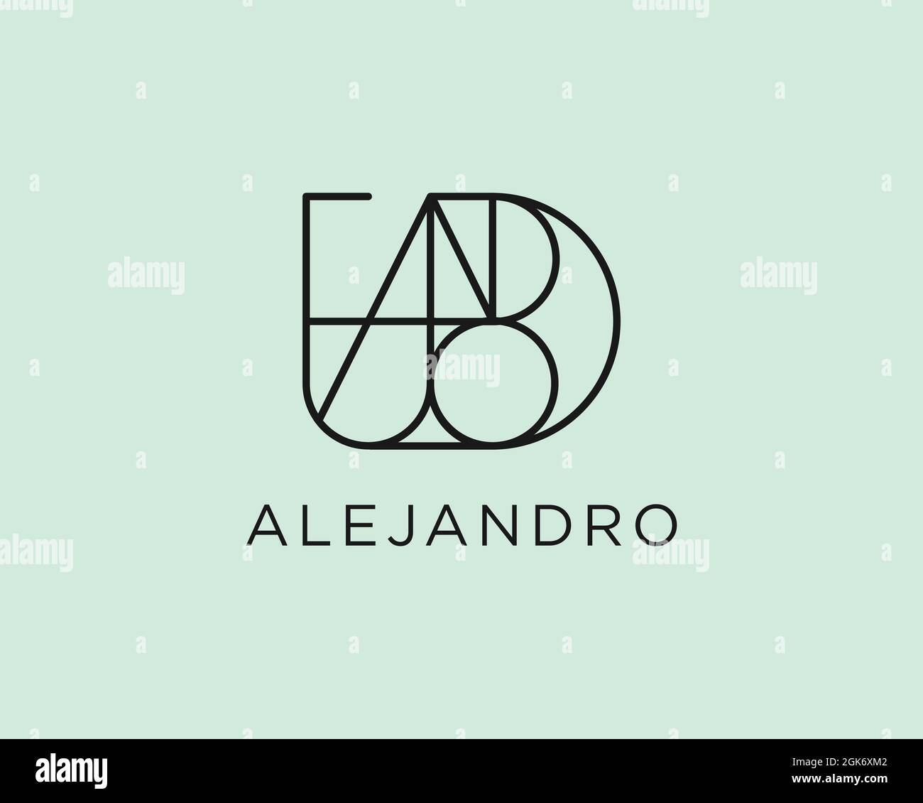 logo name Alejandro usable logo design for private logo, business name ...