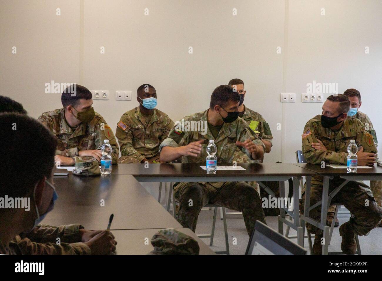 Lithuanian Brig. Gen. Raimundas Vaikšnoras (center), Lithuanian ...