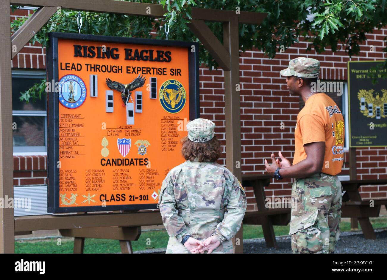 Col. Laura McHugh, deputy adjutant general-Army, views the class sign ...