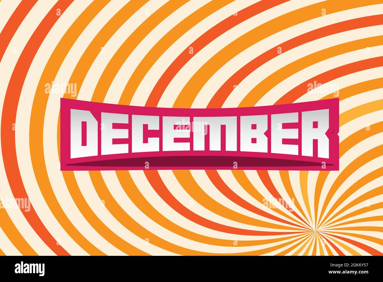 December text in abstract sunburst format pattern object outline ...