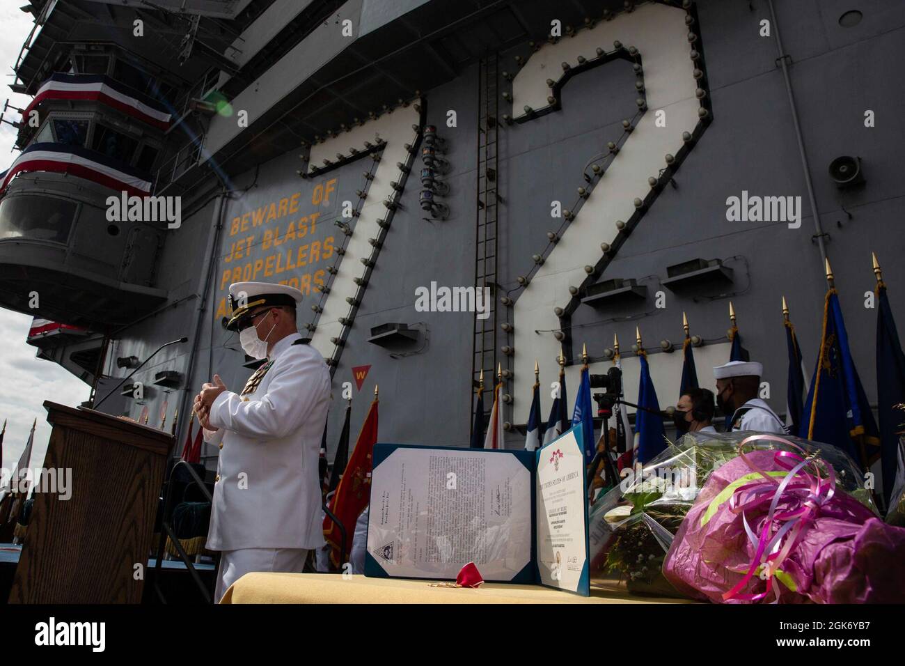 SAN DIEGO (Aug. 19, 2021) Capt. Dale Gregory, executive officer of the ...