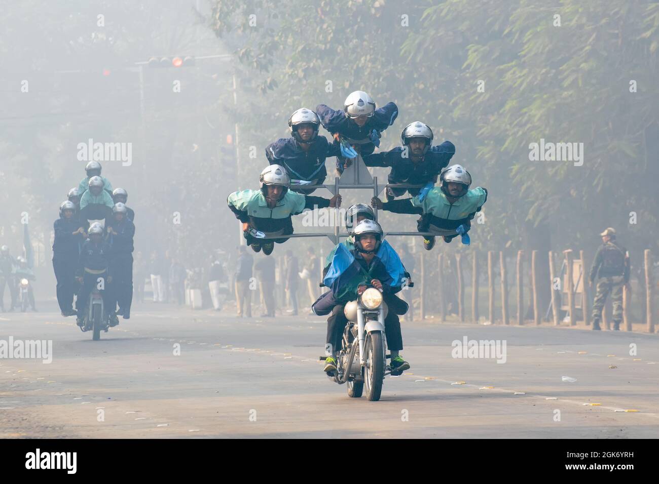 RED ROAD, KOLKATA, WEST BENGAL / INDIA - 21ST JANUARY 2018 : Indian army showing their bike ...