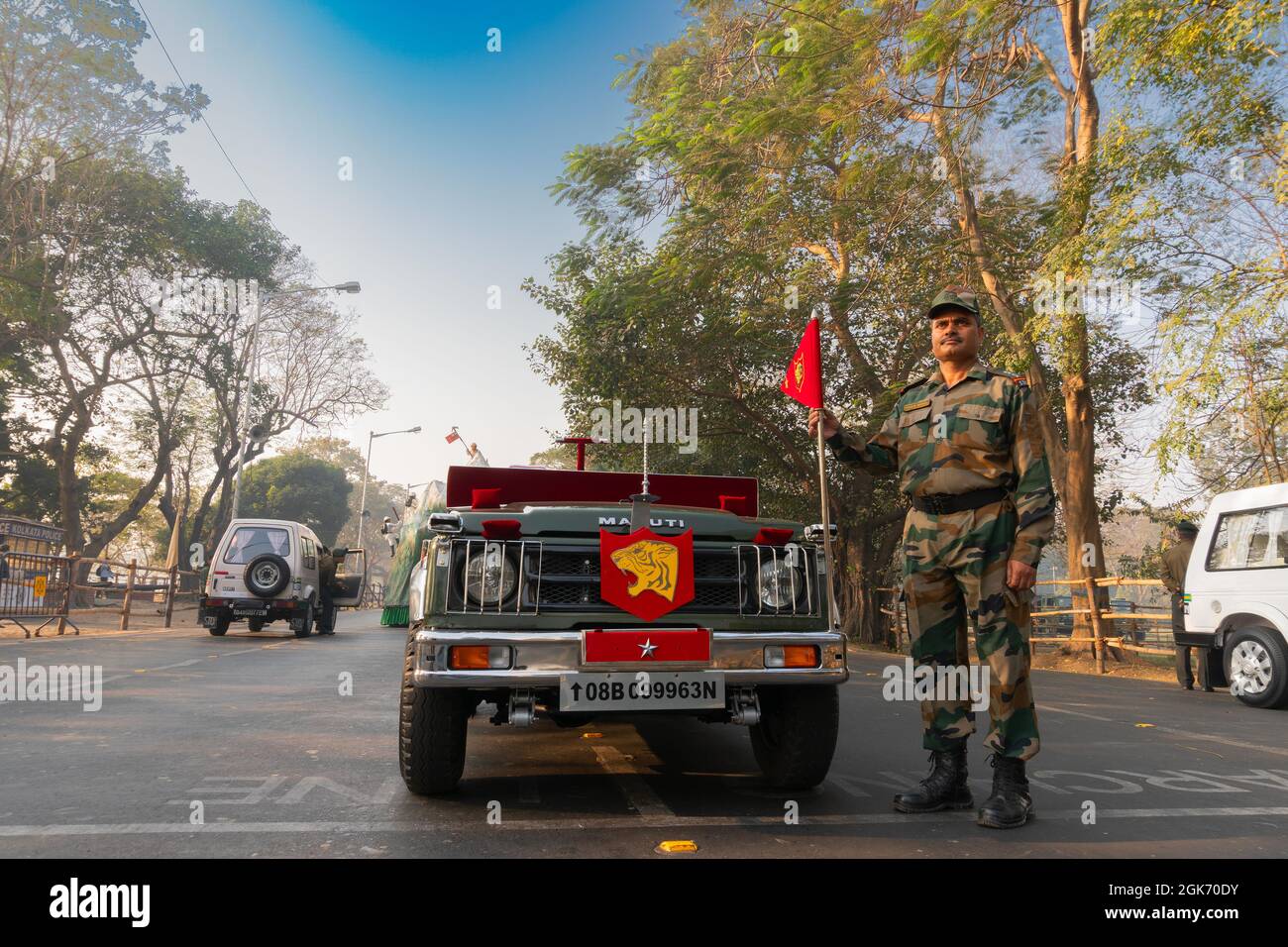 Kolkata, West Bengal, India - 23rd Januaray 2018 : Proud Indian army ...