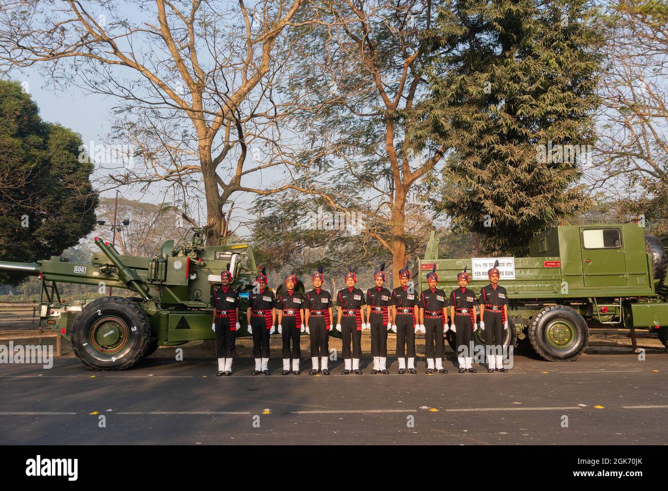 Kolkata, West Bengal, India - 23rd Januaray 2018 : Indian army men ...