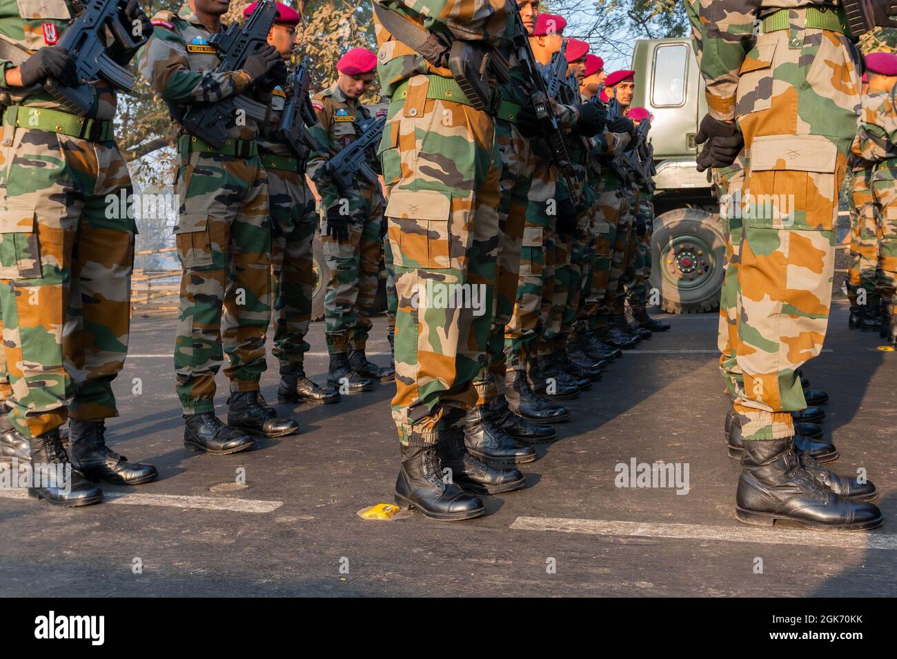 Kolkata, West Bengal, India - 23rd Januaray 2018 : Indian armed force ...