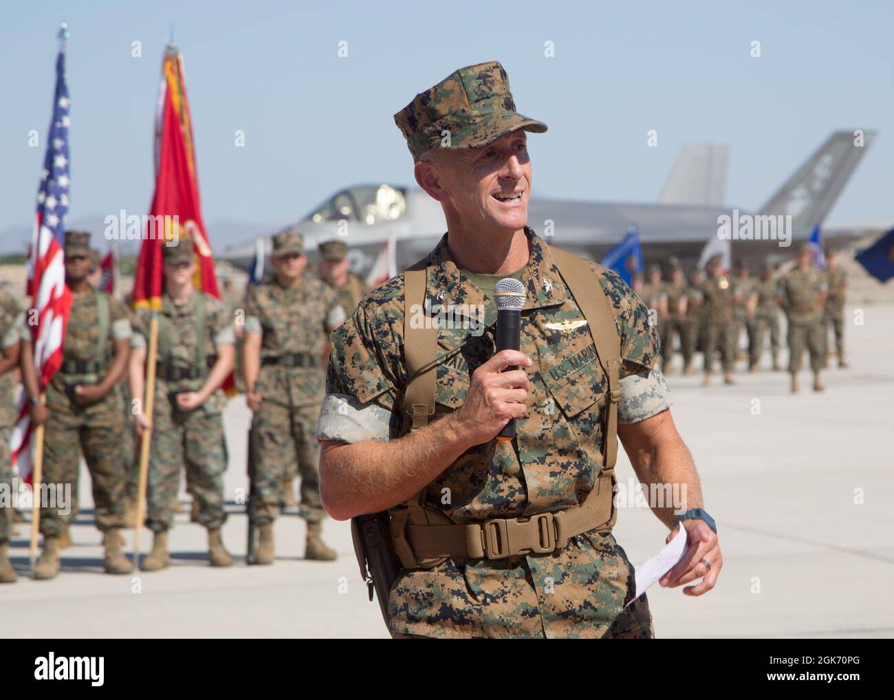 U.S. Marine Corps Col. Chad A. Vaughn, incoming commanding officer of ...