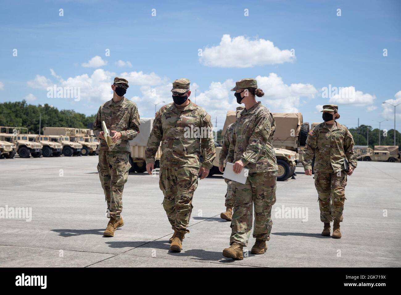 Soldiers from the 603rd Aviation Support Battalion brief Col. Ryan ...