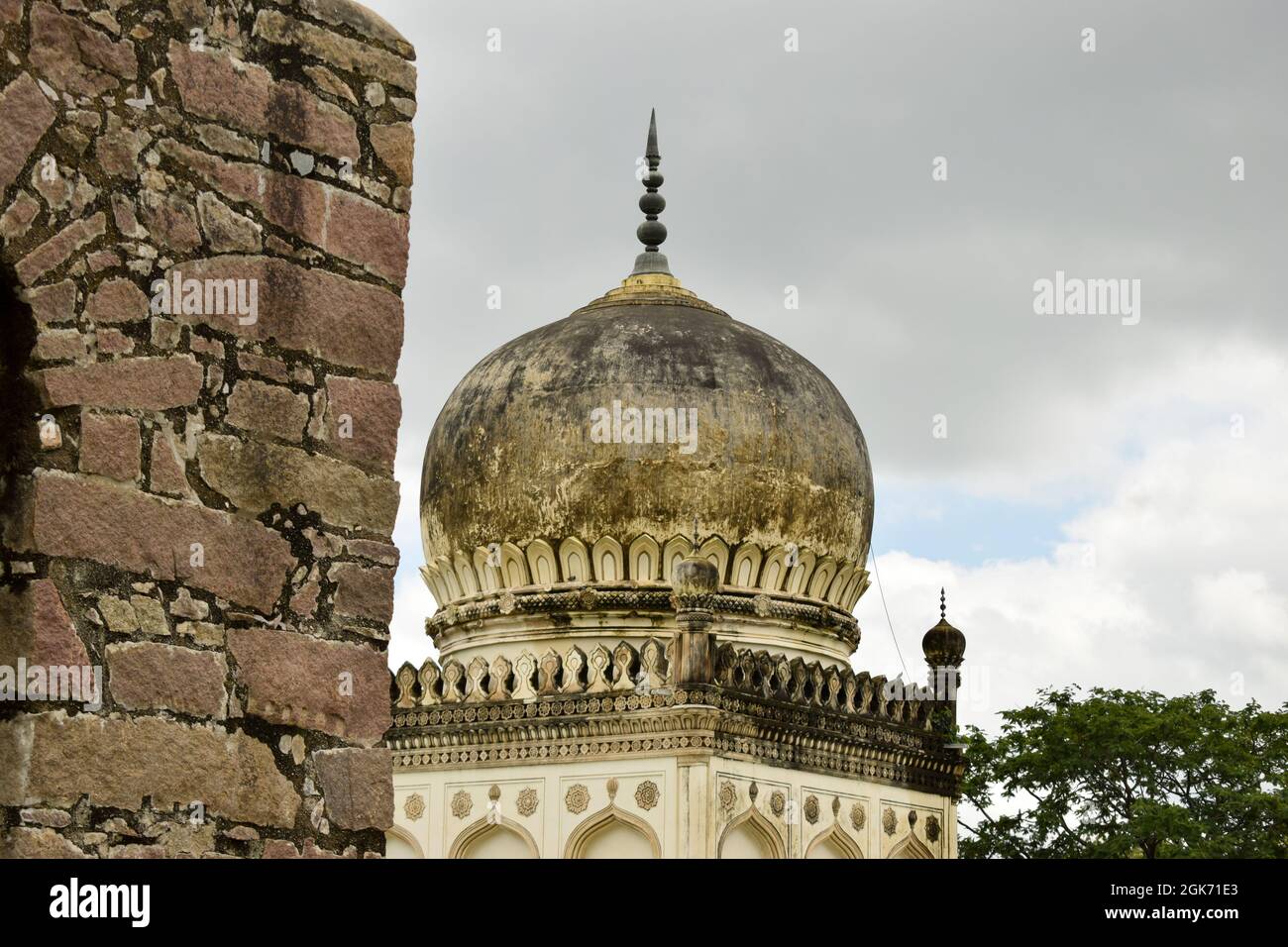 Antique Islamic Architectural Art Pointed Arches Seven Tombs Dome and ...