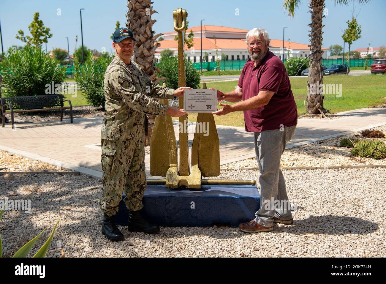 NAVAL STATION ROTA, Spain (Aug. 19 2021) Michael Gilroy, right, and ...