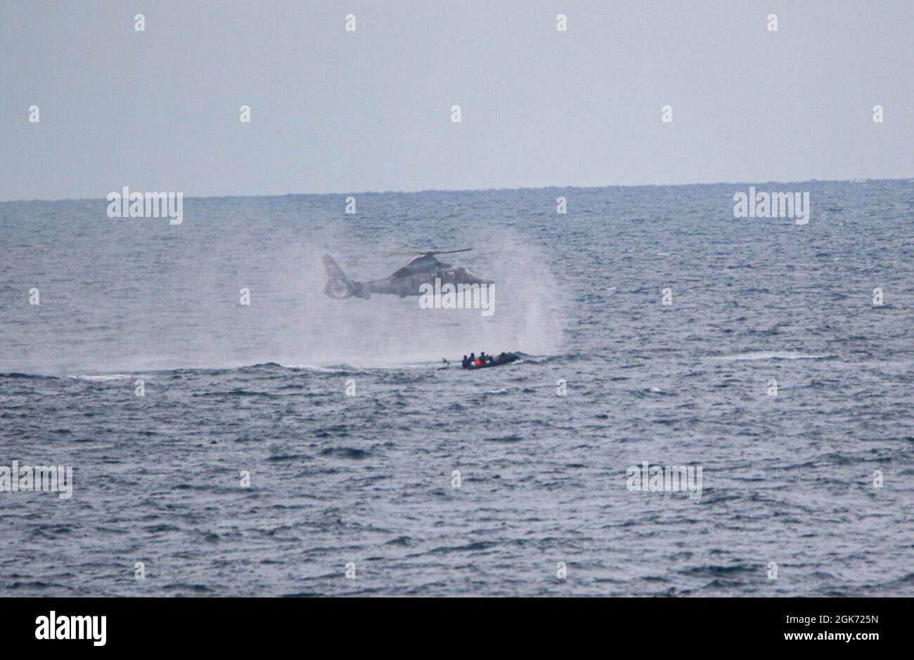 SOUTH CHINA SEA (AUG. 20, 2021) An Indonesian Navy helicopter practices ...