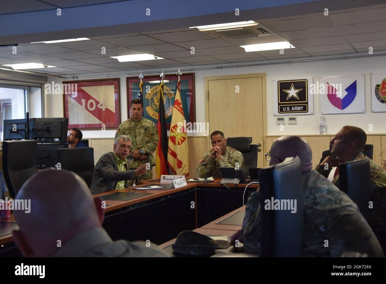 Col. Mario Washington, Wiesbaden Garrison commander, listens to input ...
